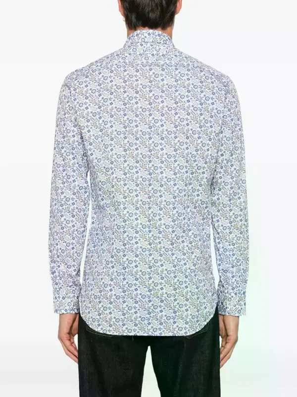 Etro Floral-print Long-sleeve Shirt