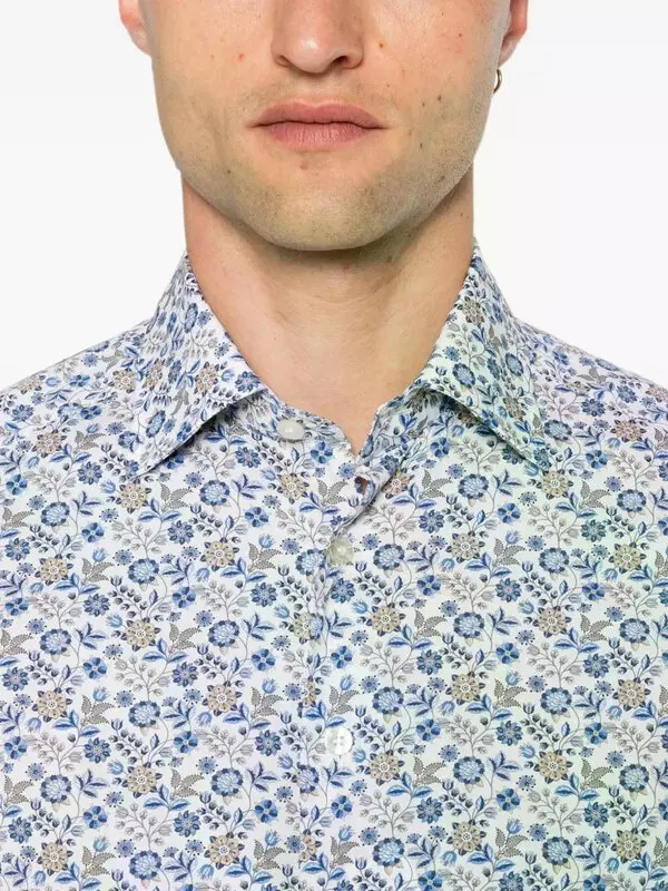 Etro Floral-print Long-sleeve Shirt