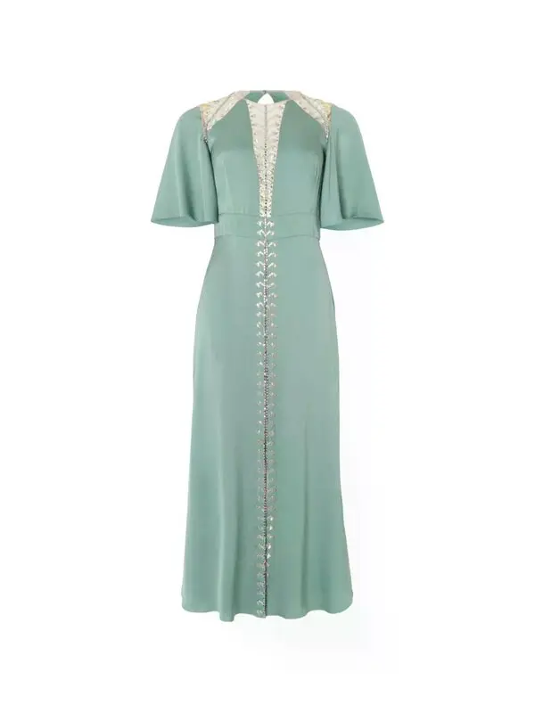 TEMPERLEY LONDON Wildlife Crystal-embellished Midi Dress - Green