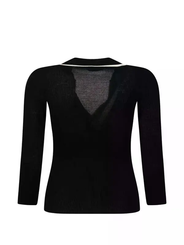 Elisabetta Franchi Ribbed-knit Logo-embroidered Sweater