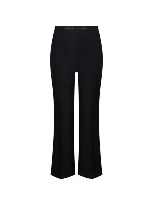 Elisabetta Franchi Flared Trousers With Horsebit Detail