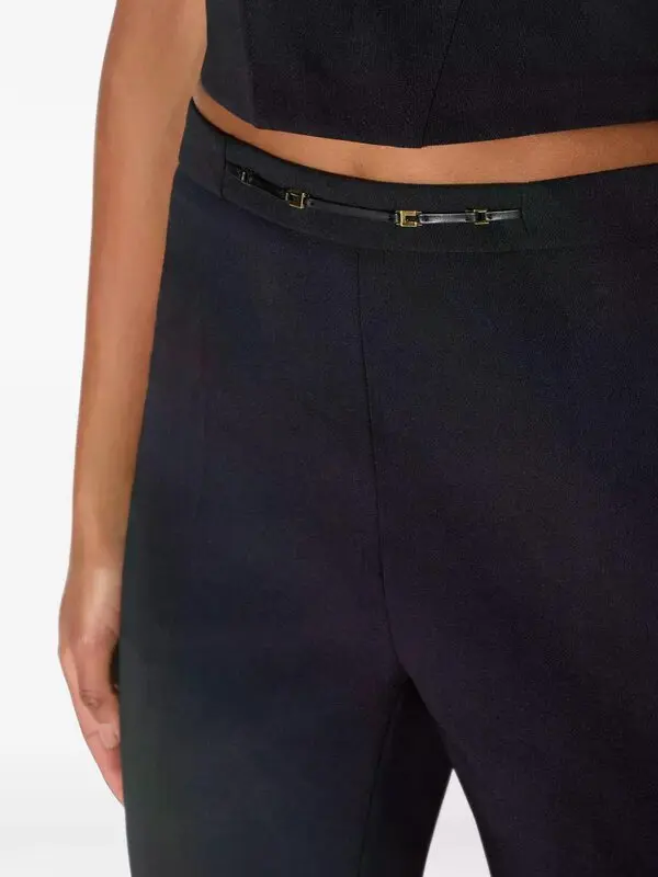 Elisabetta Franchi Flared Trousers With Horsebit Detail