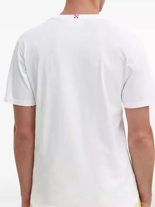 MC2 SAINT BARTH Portofino Cocktail-embroidered T-shirt - White