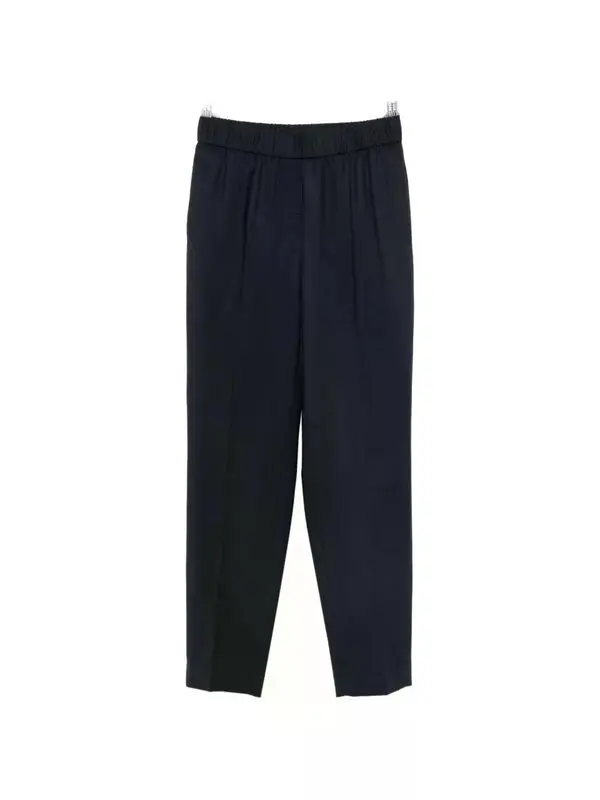 Peserico Elasticated Waist Trousers With Pressed Crease - Blue