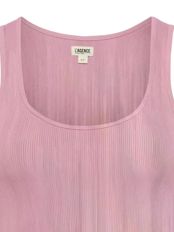 L'Agence Adira Ribbed Tank Top - Pink