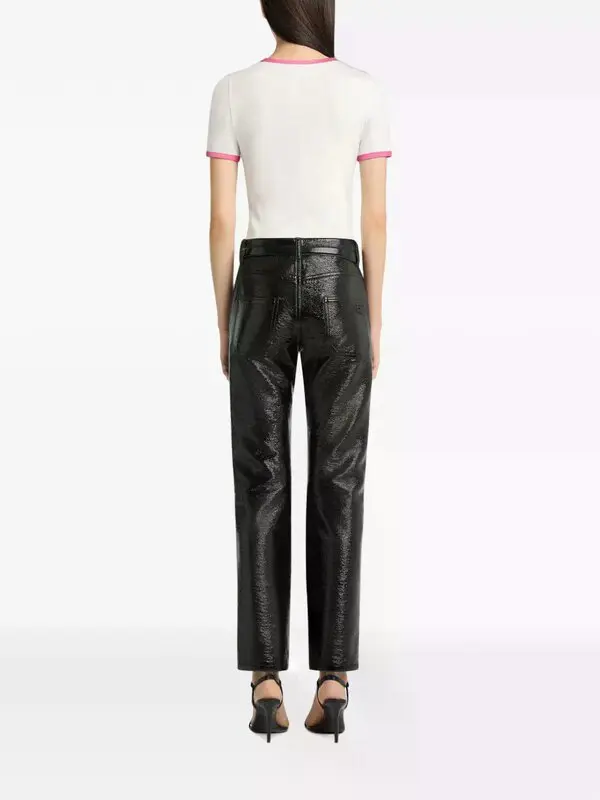 COURREGES Logo-embroidered Contrast-trim T-shirt