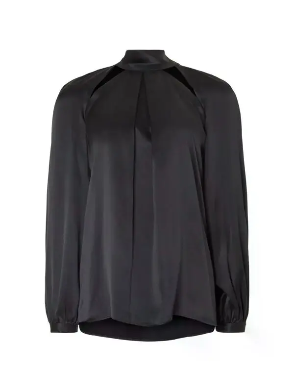 TEMPERLEY LONDON Amerie Cutout Silk Blouse - Black