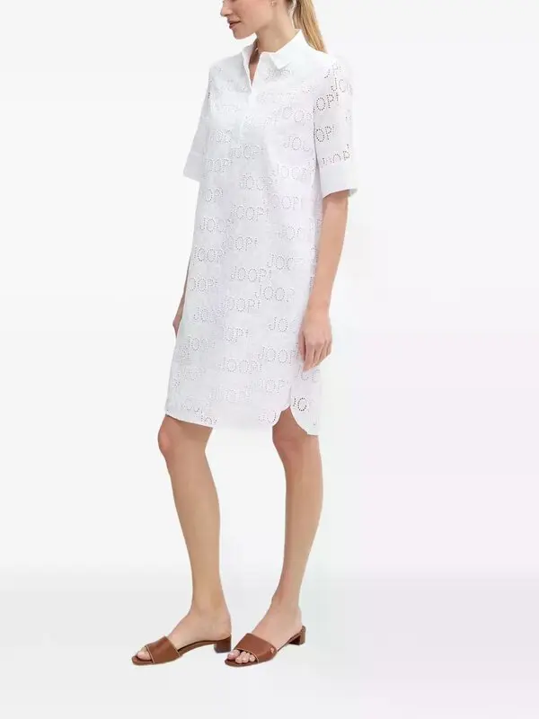 JOOP! Mini Dress With Logo Plaque - White
