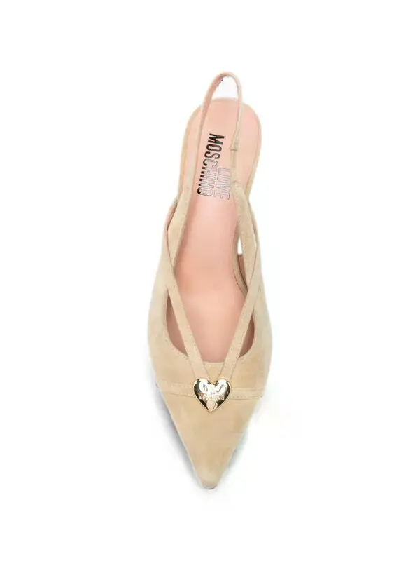 Moschino Heart-plaque Slingback Pumps