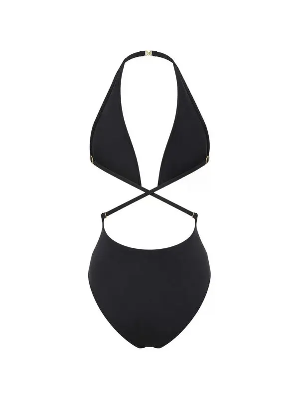 GOTTEX Pearl Cut-out Chain-link Halterneck Swimsuit