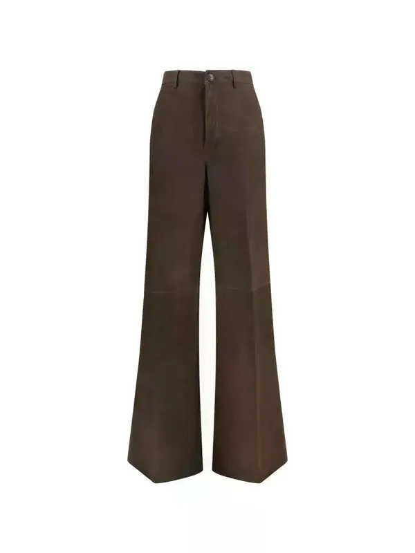 Rick Owens Wide-leg Panelled Suede Trousers