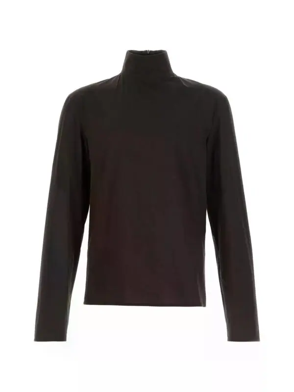 Gucci Rear-zip High-neck Long-sleeve T-shirt