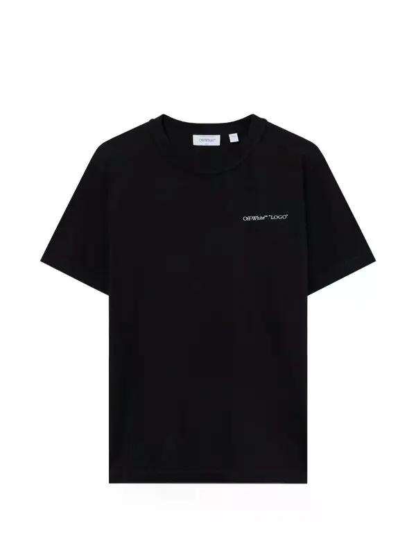 Off-White Logo Quote Short Sleeve T-shirt - Black