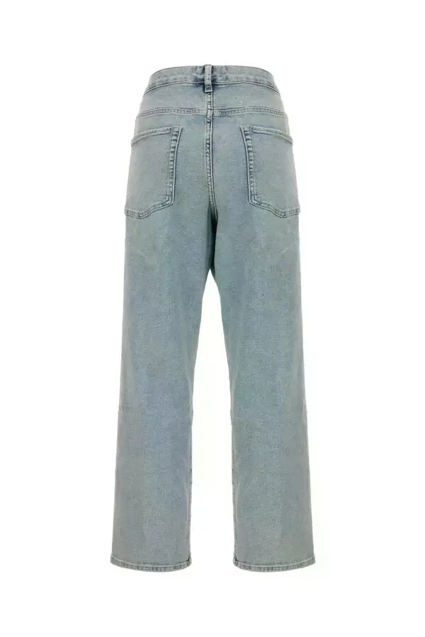 7 For All Mankind Faded-effect Straight-leg Jeans - Blue
