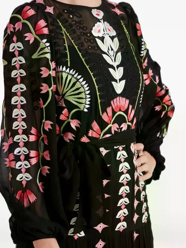 TEMPERLEY LONDON Rosalba Embroidered Midi Dress