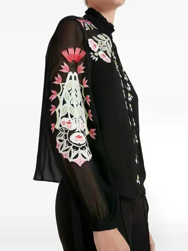 TEMPERLEY LONDON Rosalba Floral-embroidered Shirt