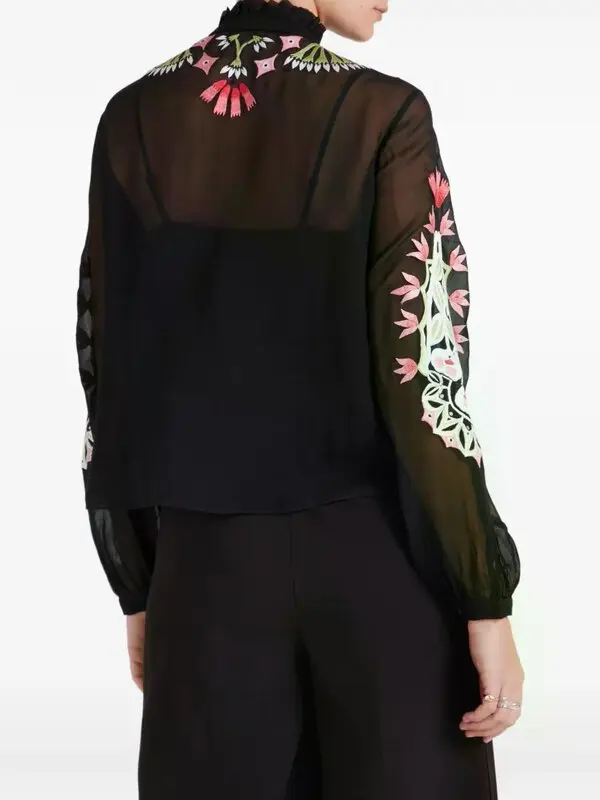 TEMPERLEY LONDON Rosalba Floral-embroidered Shirt