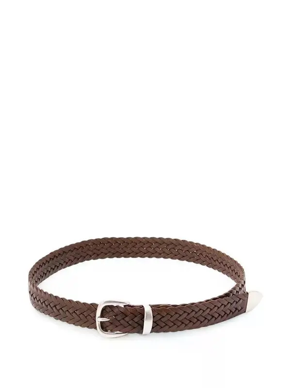 Anderson's Braided Leather Belt - Brown