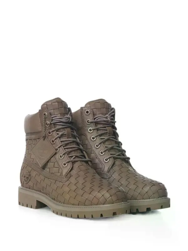 Timberland Woven Leather Hiking Boots