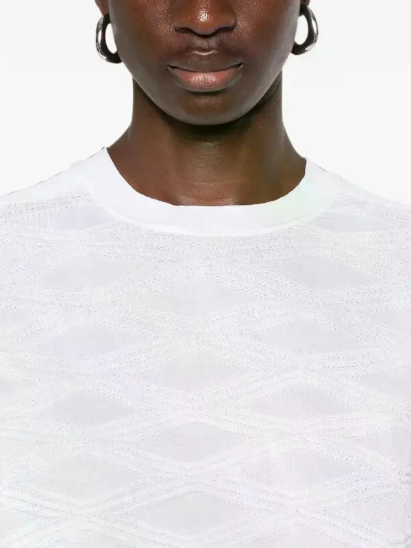 Diane Von Furstenberg Cairo Diamond-patterned Short-sleeve Top