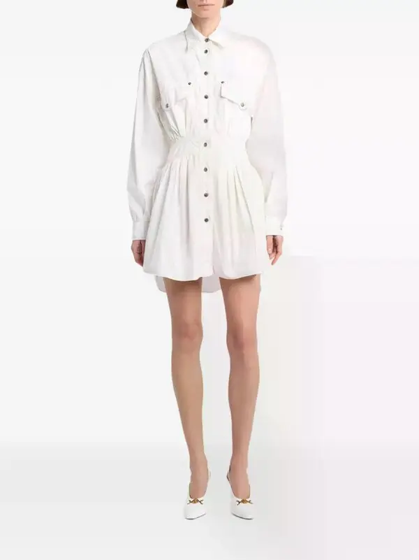 Versace Contrast Stitch Shirt Mini Dress
