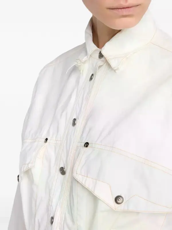 Versace Contrast Stitch Shirt Mini Dress