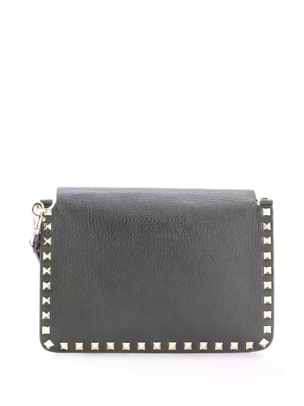Valentino Garavani Rockstud Front Handle Flap Bag Leather Small Crossbody Bag - Green