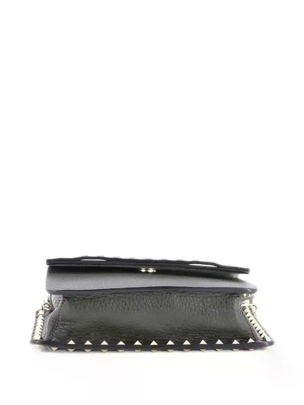Valentino Garavani Rockstud Front Handle Flap Bag Leather Small Crossbody Bag - Green