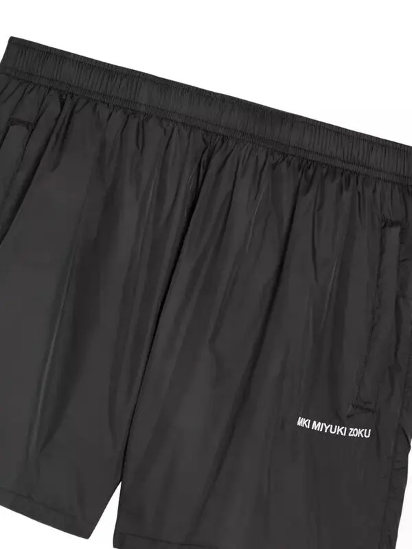 MKI MIYUKI ZOKU Logo Print Swim Shorts