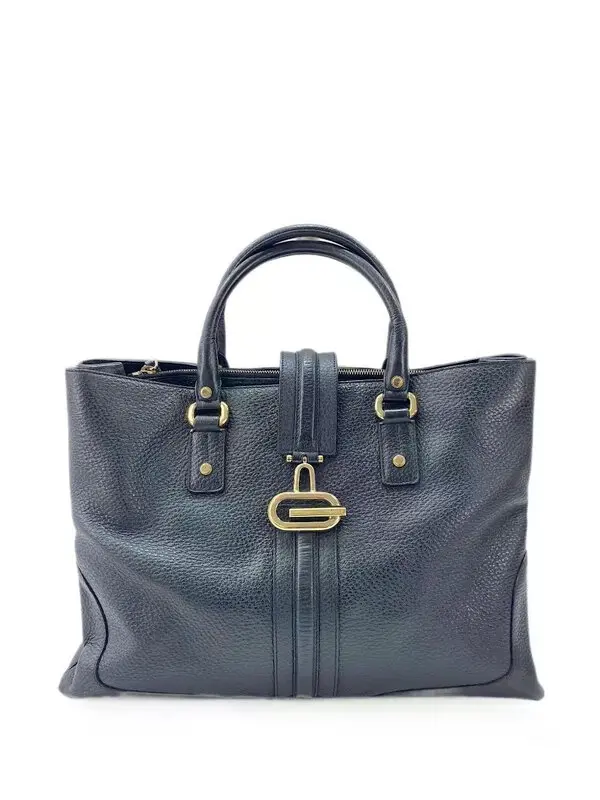 Gucci 2000s G-logo Leather Tote Bag