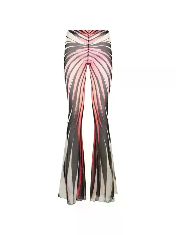 Roberto Cavalli Ray Of Paradise" Graphic Print Semi-sheer Trousers - Black