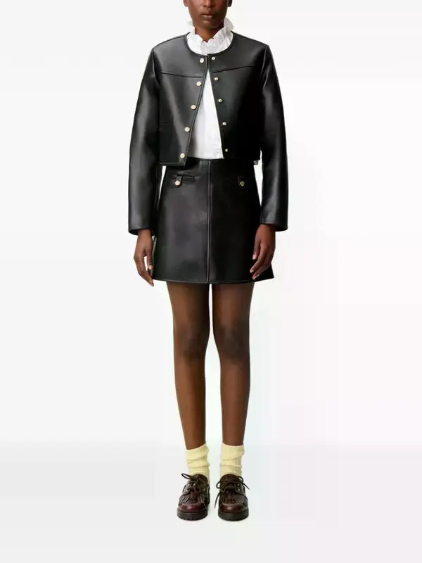 Claudie Pierlot A-line Leather Skirt