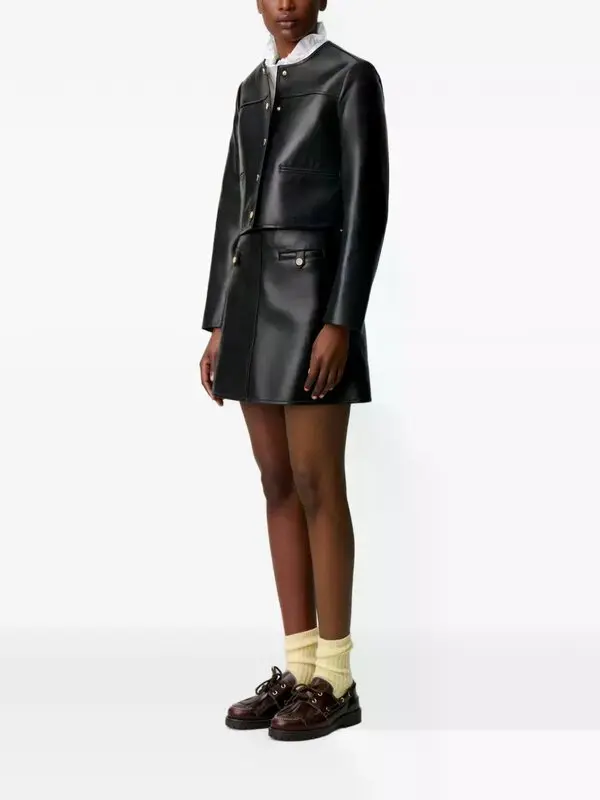 Claudie Pierlot A-line Leather Skirt