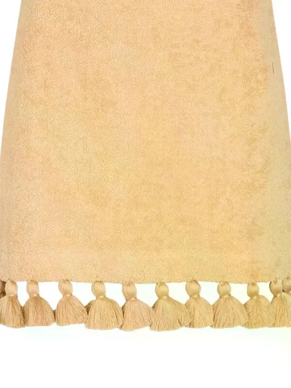 Cap D'antibes Manon Sleeveless Mini Dress With Tassel Trim - Neutrals