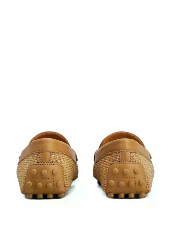 TOD'S Logo Plaque Loafers - Neutrals