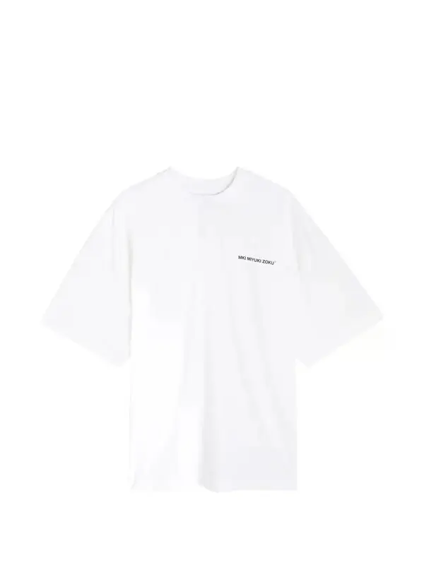 MKI MIYUKI ZOKU Uniform Logo-print Cotton T-shirt - White