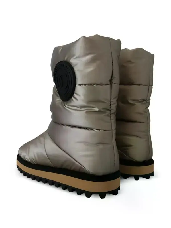 Dolce & Gabbana Quilted Logo-patch Ankle Boots
