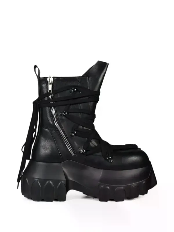 Rick Owens Megalace Mega Tractor Lace-up Chunky-sole Boots