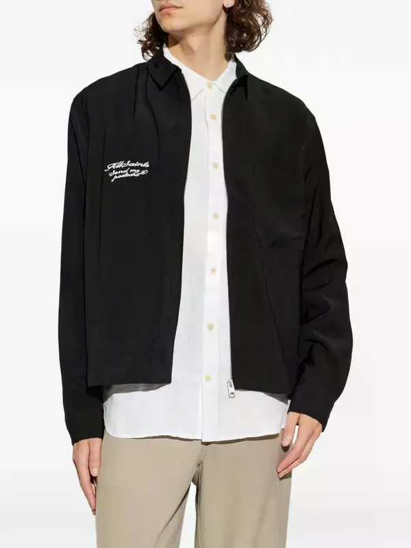 ALLSAINTS Buck Embroidered-logo Shirt Jacket