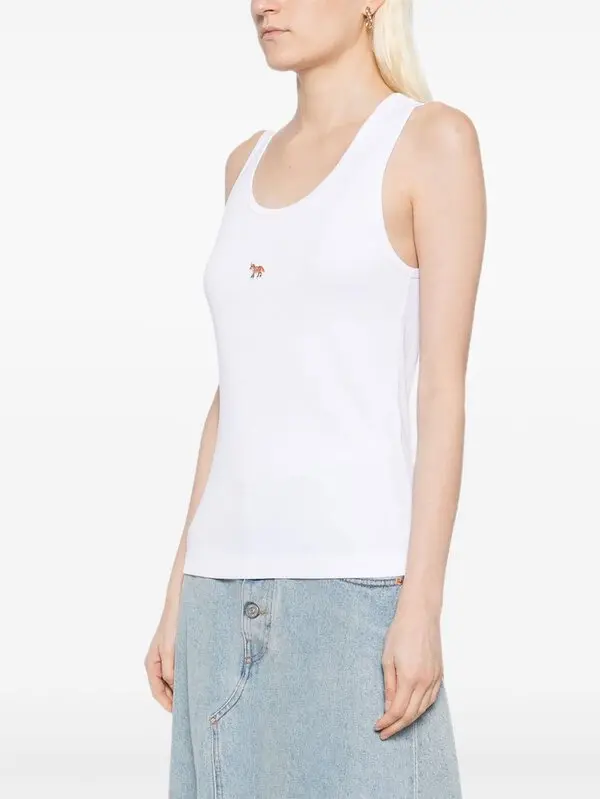 Maison Kitsuné Baby Fox Embroidered Cotton Tank Top