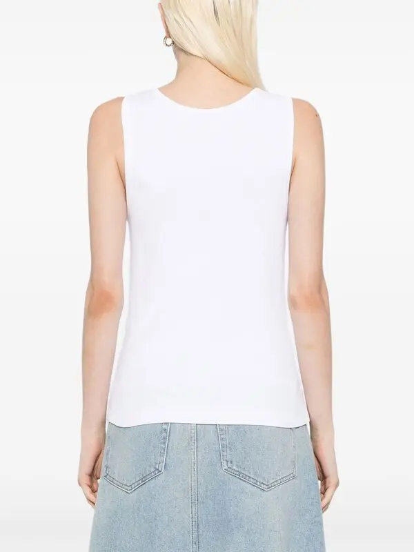 Maison Kitsuné Baby Fox Embroidered Cotton Tank Top