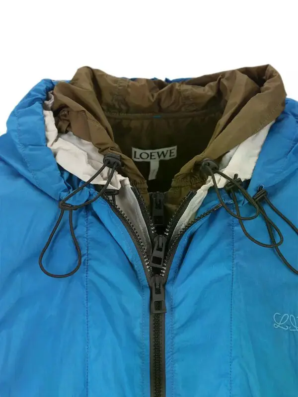 Loewe Layered Effect Hooded Jacket - Blue