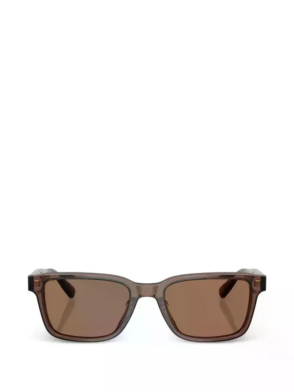 Brooks Brothers Rectangle Frame Sunglasses - Brown