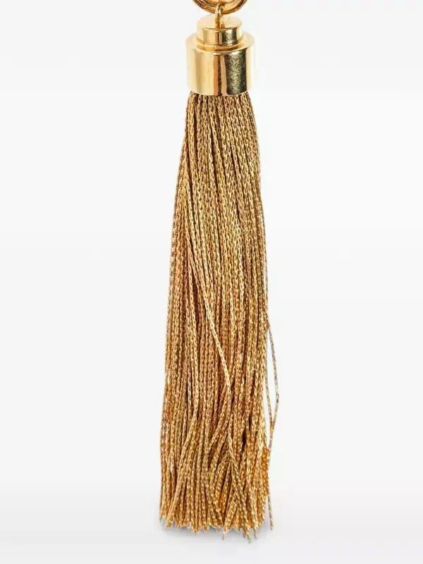Balmain Tone Crystal Embellished Tassel Keyring