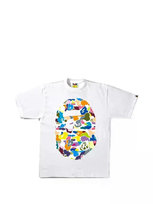 A BATHING APE Ape Head Camouflage-print T-shirt - White