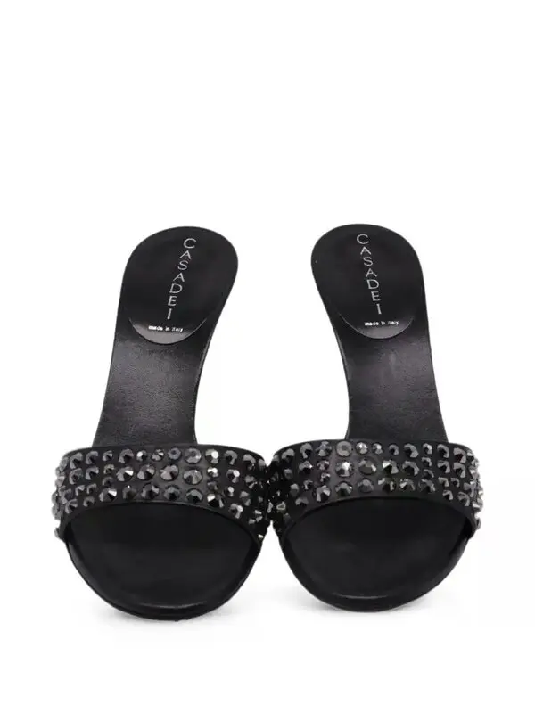 Casadei Crystal-embellished Slide Sandals