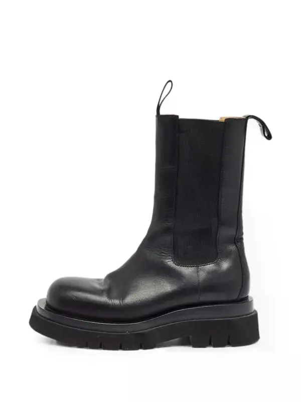 Bottega Veneta Lug Leather Mid-calf Boots