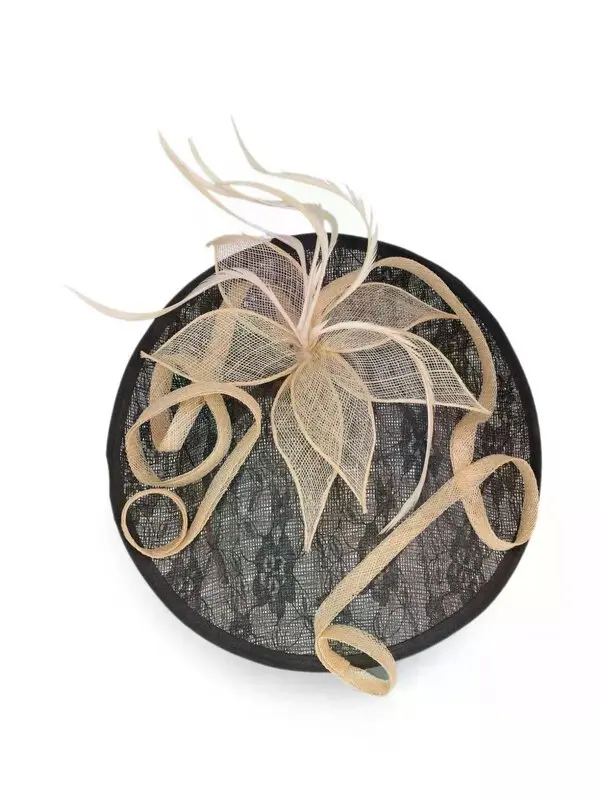 Vintage Feather-detail Fascinator Hat