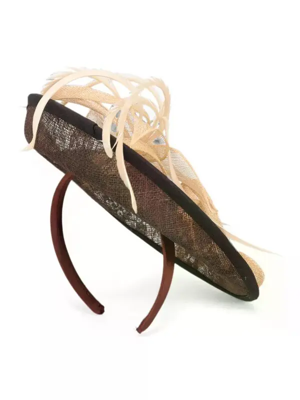 Vintage Feather-detail Fascinator Hat
