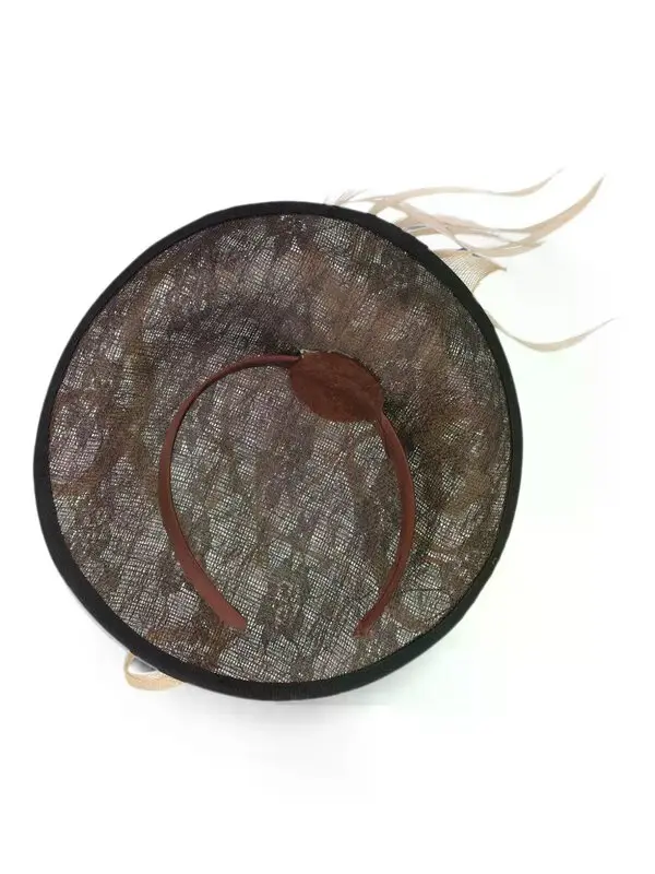 Vintage Feather-detail Fascinator Hat